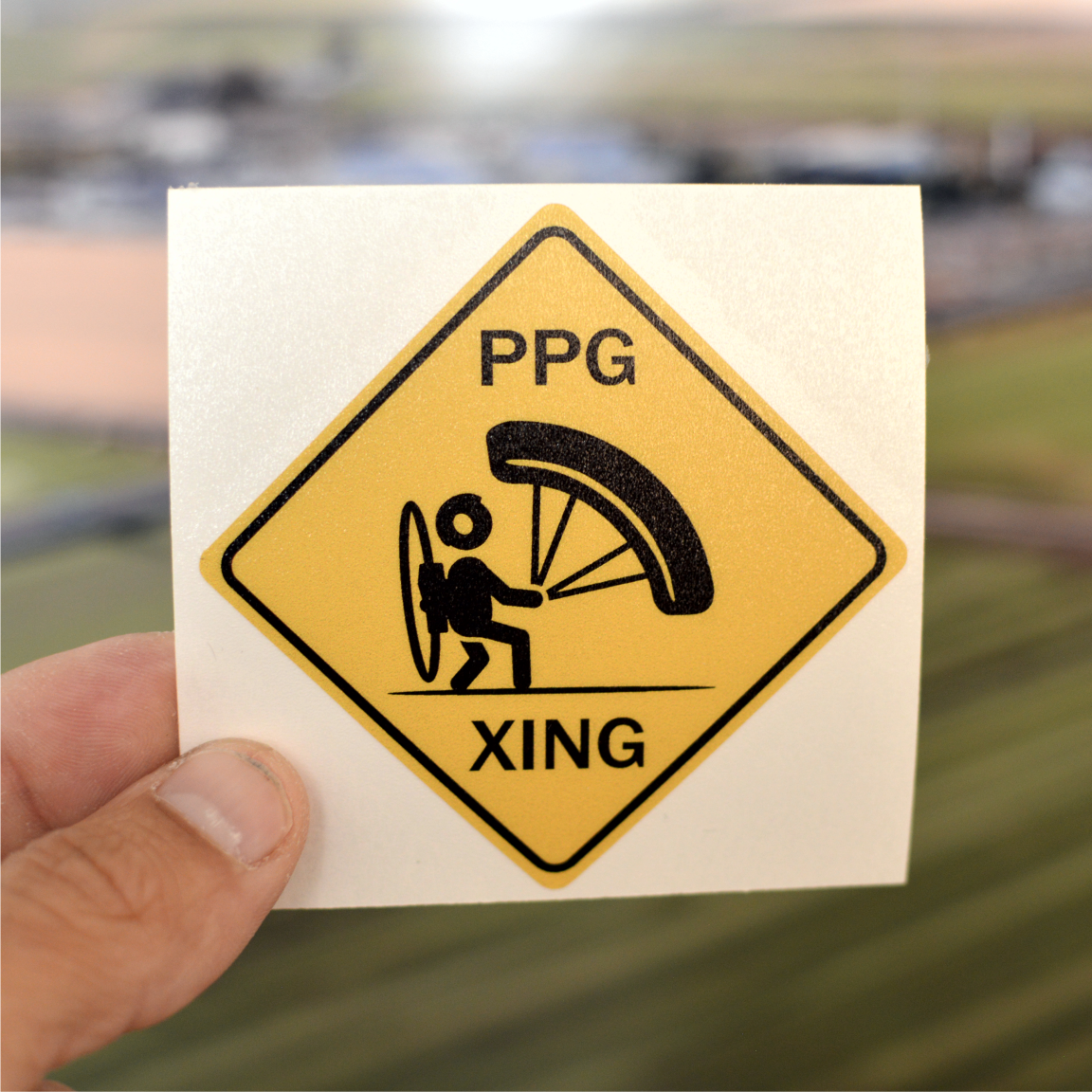 The Para-destrian | Paramotor Crossing Sticker | PPG XING – Finishing ...
