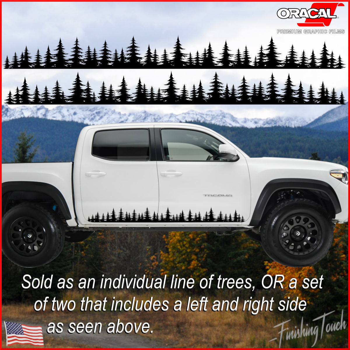 Extra Long Tree Tops, Classic Pine Tree Forest -Set – Finishing Touch ...