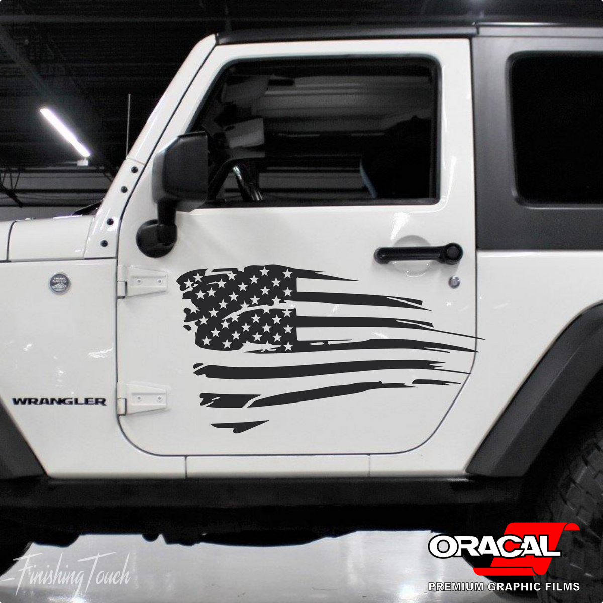 Tattered USA Flags – Finishing Touch Vinyl Art