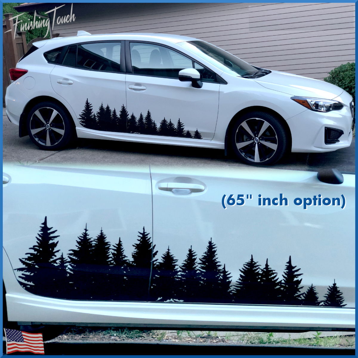 Fir Tree Forest Graphic -Single Side – Finishing Touch Vinyl Art