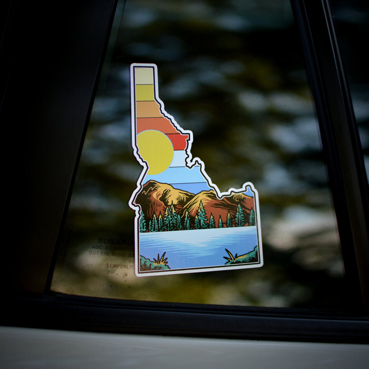 Idaho Mountain Lake & Trees, Colorful Sun Set Sky Idaho – Finishing ...