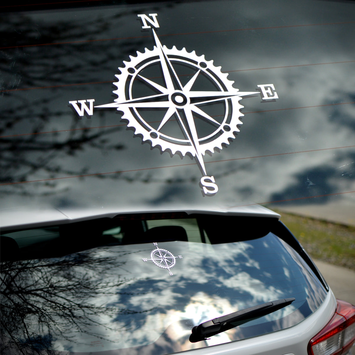 Mountain Bike Sprocket Compass Rose – Finishing Touch Vinyl Art