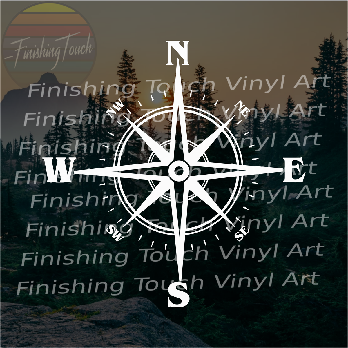 Compass Rose Light Rays With Cardinal Directions – Finishing Touch ...